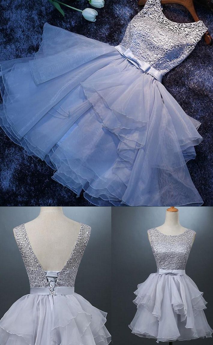 Short A-line/princess Party Dresses, White Sleeveless With Bowknot Mini ...